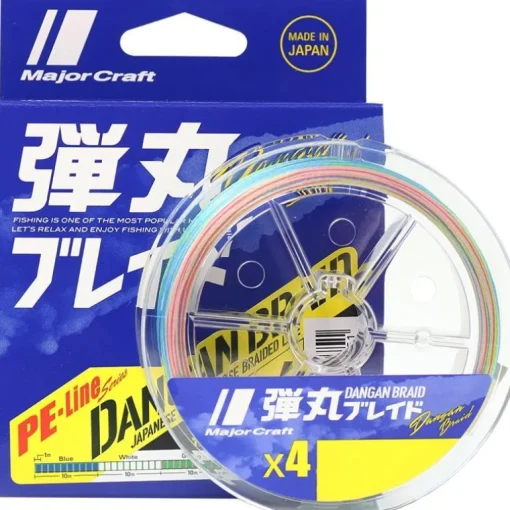MAJORCRAFT DANGAN X4 BRAID LINE 150m MULTI COLOUR - PE 0.6 - 12lb ...